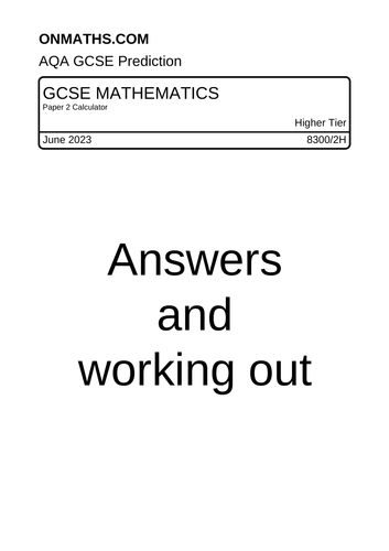 [Post Paper 1] Maths GCSE 2023 AQA Paper 2 Higher Predicted Paper ...