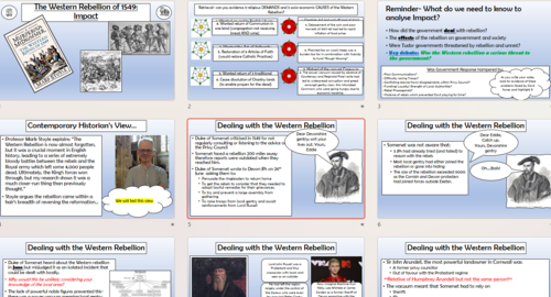 Western Rebellion 1549 Impact | Teaching Resources