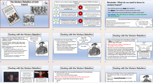 Western Rebellion 1549 Impact | Teaching Resources