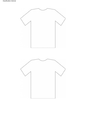 T-Shirt/Football top template | Teaching Resources