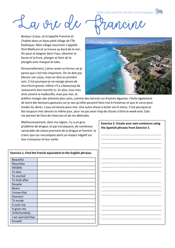 French Reading Comprehension - Social Issues | Teaching Resources