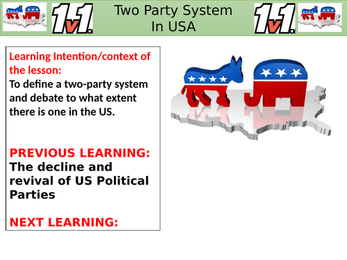 Two Party System in the USA - Dominance of Republican and Democratic ...