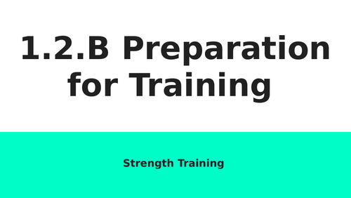 OCR ALEVEL PE Preparation and Training Methods | Teaching Resources
