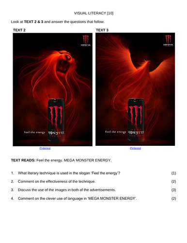 Visual Literacy (Advert and cartoon analysis) | Teaching Resources