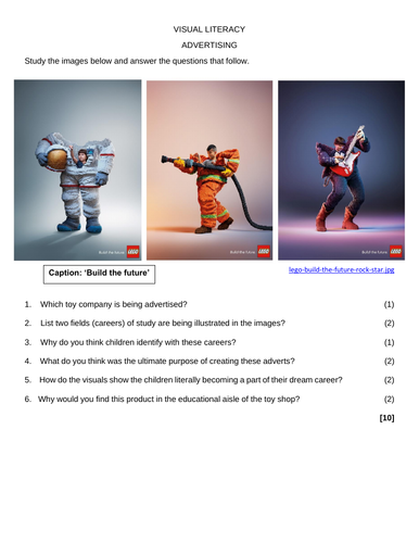 Visual literacy (Advert analysis) | Teaching Resources