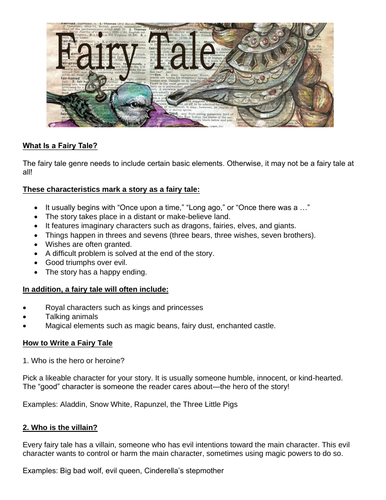 Creative writing task (Fairy Tale) | Teaching Resources