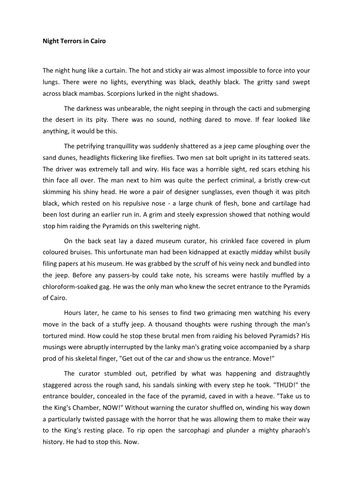 Suspense story Year 5/6 | Teaching Resources