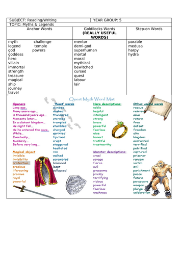 Writing Y5 Greek Myths Writing - A Labour for Hercules | Teaching Resources