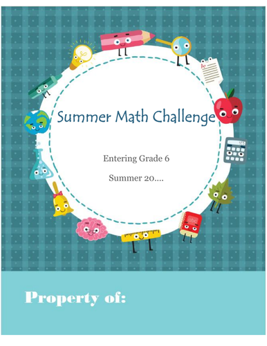 Summer Math Challenge - Entering Grade 6 | Teaching Resources