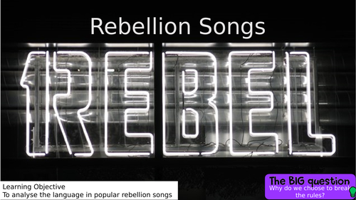 Rebellion Spine Poetry and Songs | Teaching Resources