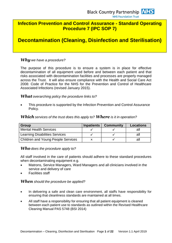 Level 2 Infection Prevention and Control Resource Pack | Teaching Resources