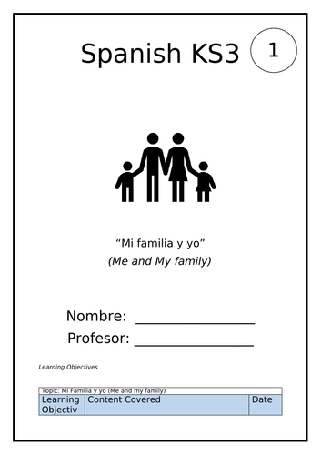 Mi familia y yo - First Spanish Lessons (Pupil Workbook) | Teaching ...