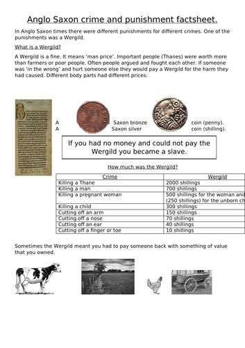 Crime and Punishment Anglo Saxons pack. KS2 | Teaching Resources Crime and Punishment Anglo Saxons pack. KS2 | Teaching Resources