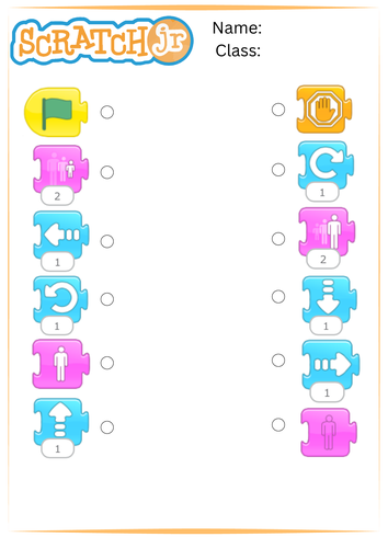 Scratch Jr - Matching Excercises (4 Differentiated Sets) | Teaching ...