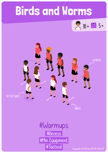 Birds and Worms - PE Warmup Game for Elementary School | Teaching Resources