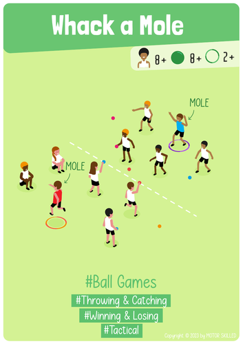Whack a Mole - PE Ball Game for Elementary School | Teaching Resources