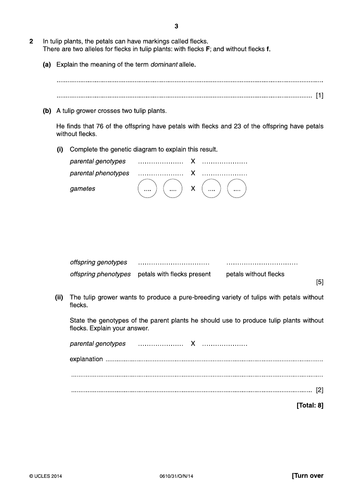 Inheritance - Past Paper Question Pack | Teaching Resources