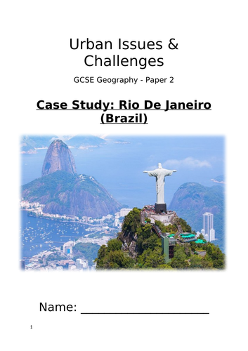 Rio de Janeiro (Urbanisation Case Study) - 7 lesson bundle and workbook ...