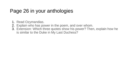 Ozymandias lesson | Teaching Resources