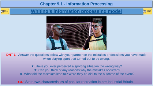Whiting’s information processing model | Teaching Resources