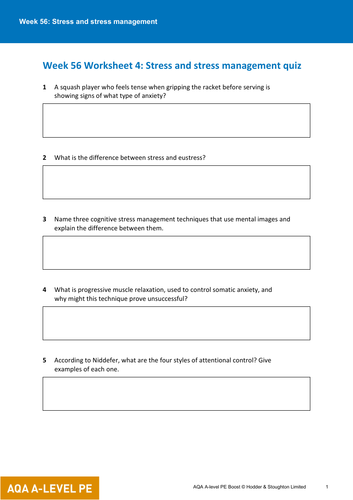 Stress Management | Teaching Resources