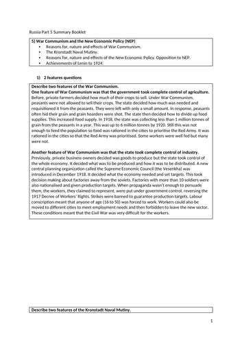 Paper 2 – Russia – Revision Booklet – Part 5 - IGCSE History | Teaching ...