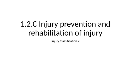 OCR ALEVEL PE Injury Prevention & Rehabilitation | Teaching Resources