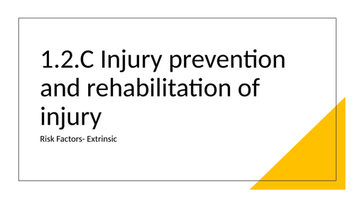 OCR ALEVEL PE Injury Prevention & Rehabilitation | Teaching Resources