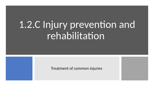 OCR ALEVEL PE Injury Prevention & Rehabilitation | Teaching Resources