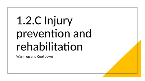 OCR ALEVEL PE Injury Prevention & Rehabilitation | Teaching Resources