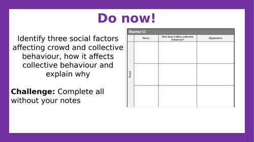 AQA GCSE Psychology: Dispositional Factors affecting Collective ...