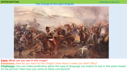 Charge of the Light Brigade lesson | Teaching Resources