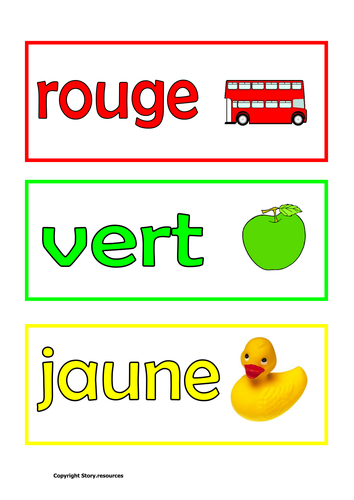 FRENCH LES COULEURS COLOURS RESOURCE SET, POSTERS, LABELS, BANNER, PPT ...