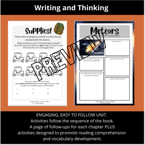 THE LION OF MARS by Jennifer L. Holm NOVEL STUDY and Reading ...