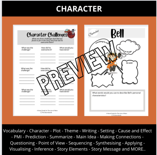 THE LION OF MARS by Jennifer L. Holm NOVEL STUDY and Reading ...