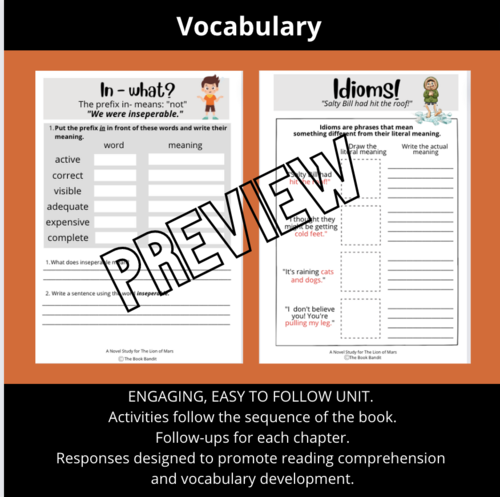 THE LION OF MARS by Jennifer L. Holm NOVEL STUDY and Reading ...