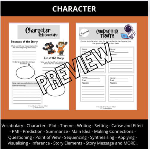 THE LION OF MARS by Jennifer L. Holm NOVEL STUDY and Reading ...