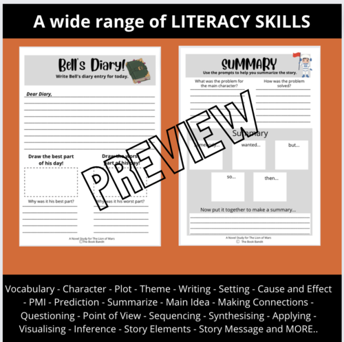 THE LION OF MARS by Jennifer L. Holm NOVEL STUDY and Reading ...