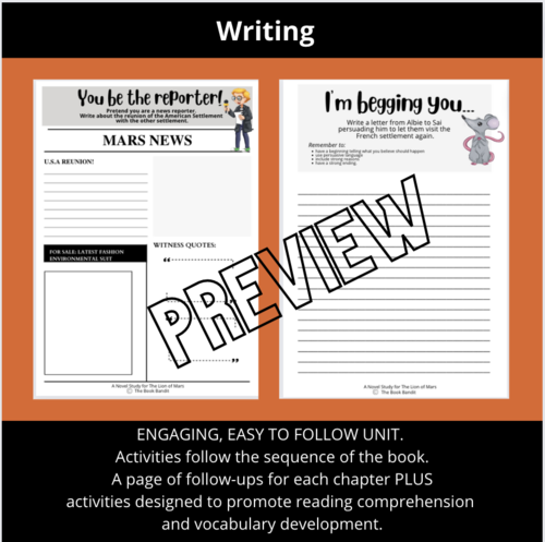 THE LION OF MARS by Jennifer L. Holm NOVEL STUDY and Reading ...