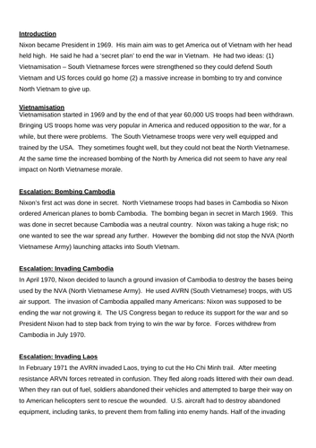 GCSE AQA History Resources - Conflict & Tension in Asia (Vietnam ...