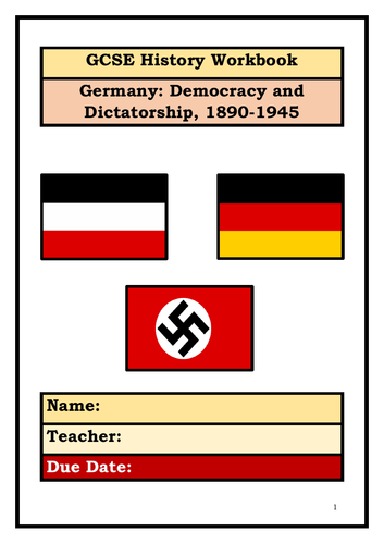 AQA GCSE History - Weimar & Nazi Germany Workbook | Teaching Resources