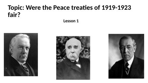 Were the Peace Treaties of 1919-1923 fair? | Teaching Resources