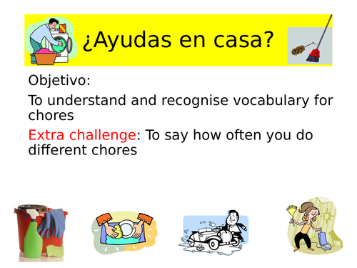 GCSE Spanish chores and pocket money lessons | Teaching Resources