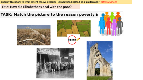 GCSE History Elizabeth Edexcel - Attitudes to the poor | Teaching Resources
