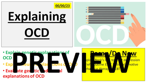Biological approach: Explaining OCD - AQA A Level Psychology ... Biological approach: Explaining OCD - AQA A Level Psychology ...