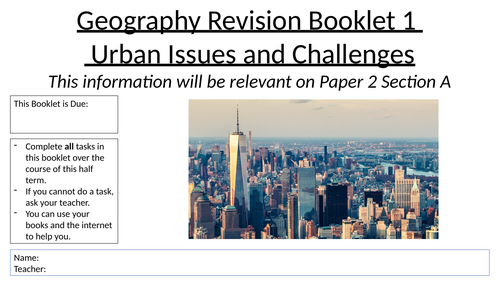 GCSE GEOGRAPHY AQA LIVERPOOL URBAN ISSUES AND CHALLENGES REVISION ...
