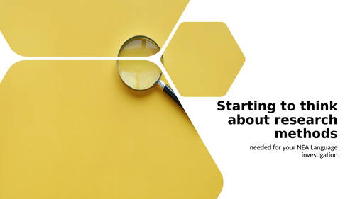 OCR English Language A Level - Research methods for the NEA ...