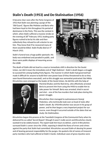 Stalin's Death | Teaching Resources