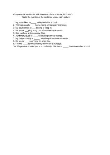 Exercise Teaching Resources