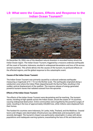 Tsunami Indian Ocean | Teaching Resources